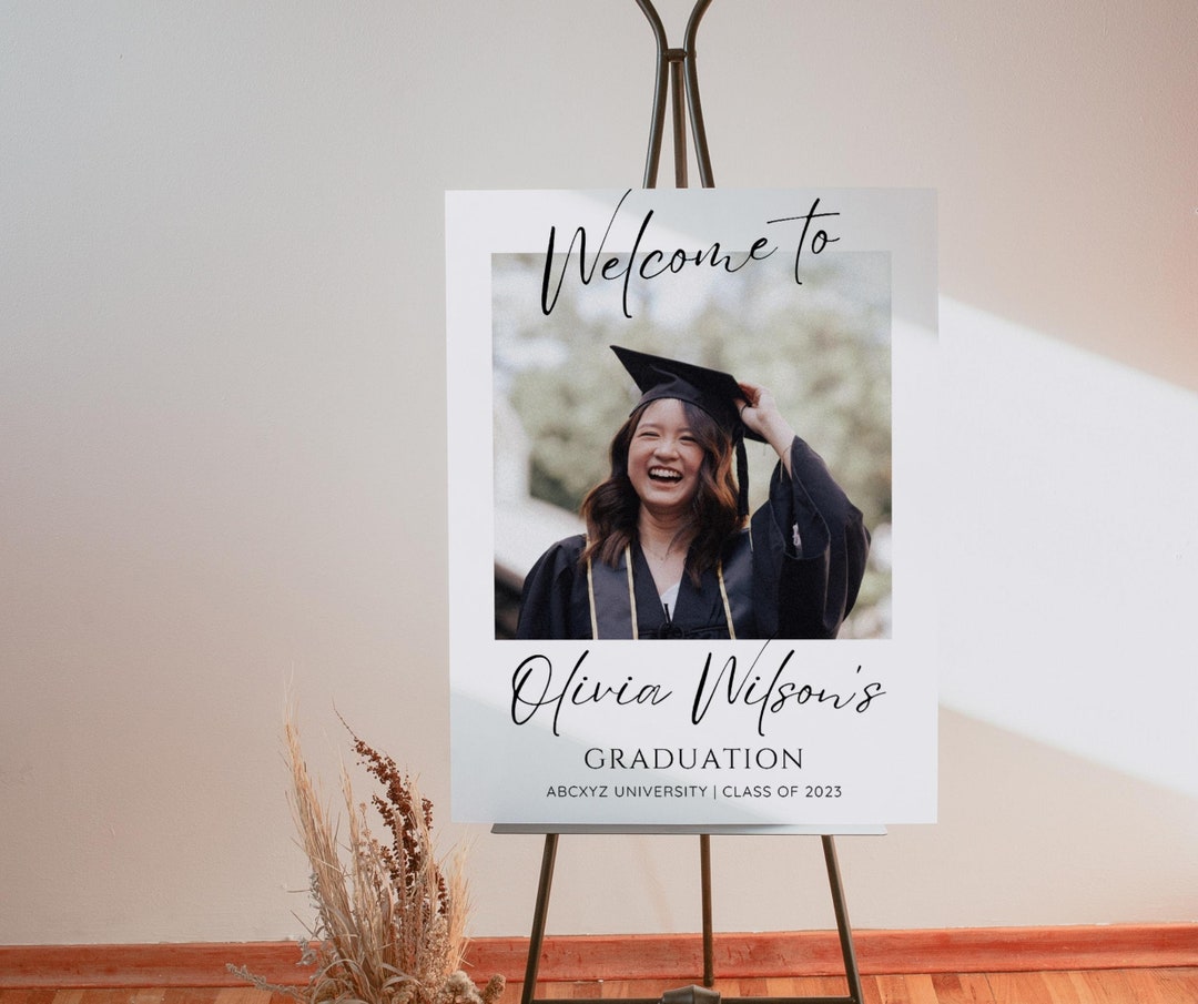 Graduation Party Welcome Sign Template, Photo Graduation Welcome Poster ...