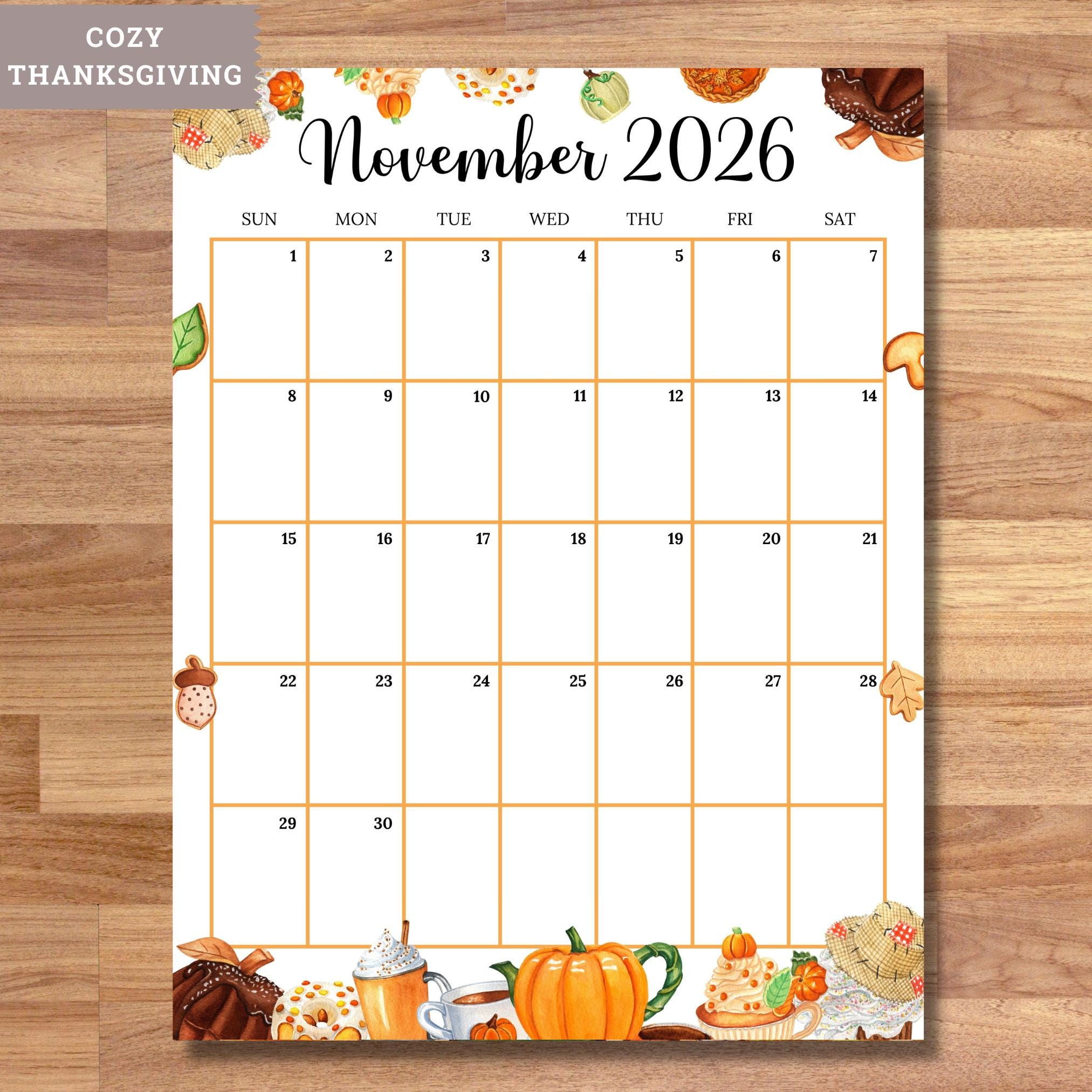 2026 Editable Vertical Calendar PDF, Portrait Monthly Planner ...