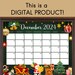 EDITABLE December 2024 Calendar, Gorgeous Christmas With Santa Claus ...