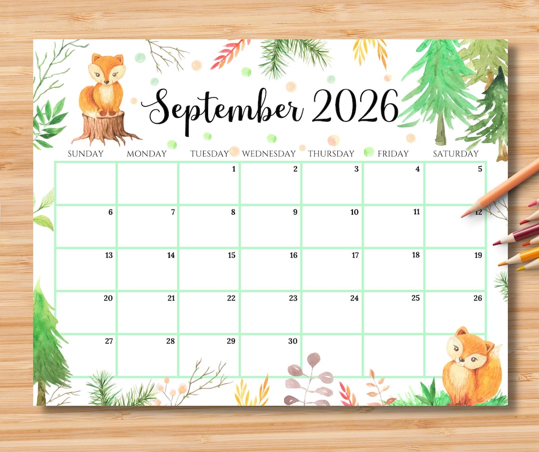 Editable September 2026 Calendar | Monthly Planner Printable PDF ...