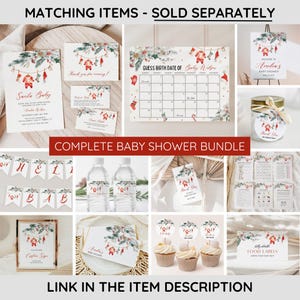 Santa Baby Shower Game Bundle, Christmas Baby Shower Game Package ...