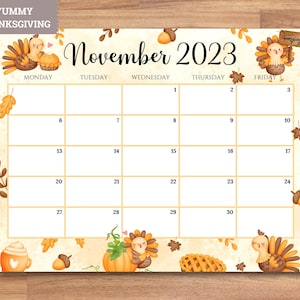 EDITABLE School Calendar 2023-2024 From July to June - Etsy