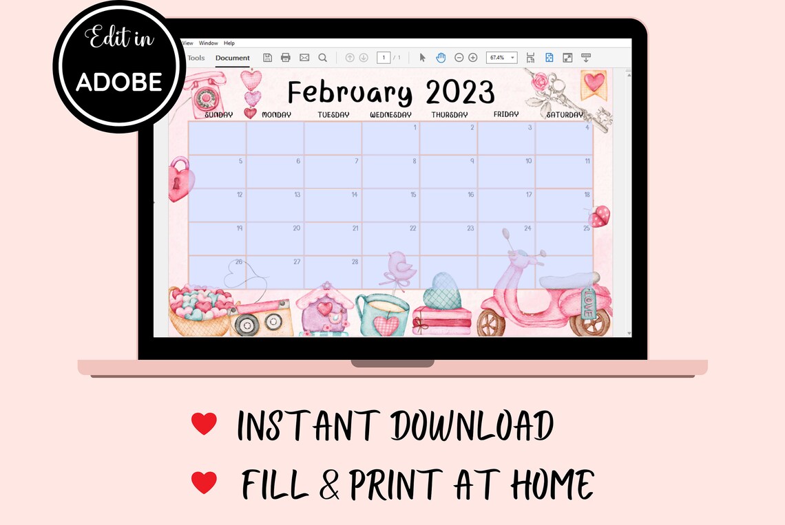 EDITABLE Watercolor Calendar 2023 Bundle Legal Size - Etsy