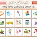 Editable Daily Routine Cards & Charts (girl), Toddler Routine Chart ...