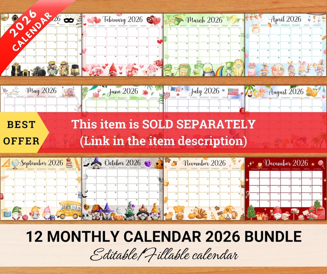 Editable July 2026 Calendar | Monthly Planner Printable PDF | School ...