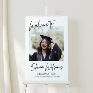 Graduation Party Welcome Sign Template, Photo Graduation Welcome Poster ...