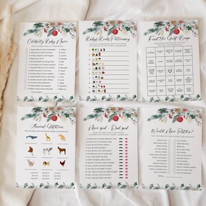 Merry Little Baby Shower Game Bundle, Christmas Baby Shower Game ...