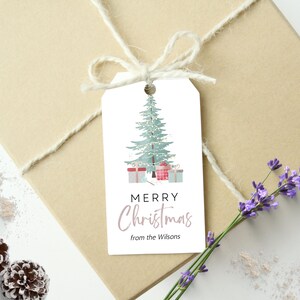 EDITABLE Christmas Gift Tag, Holiday Gift Tag Template W/beautiful ...