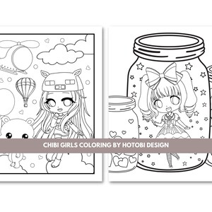 32 Printable Chibi Girls Coloring Pages for Kids Teens Adults, Kawaii ...