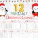 12 Printable Christmas Game Bundle, Christmas Party Games for Kids ...