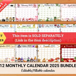 EDITABLE December 2024 Calendar, Gorgeous Christmas With Santa Claus ...