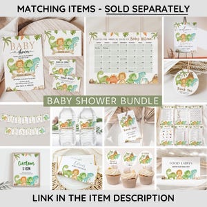 Dinosaur Baby Shower Game Bundle, Dinosaur Baby Shower Game Package ...