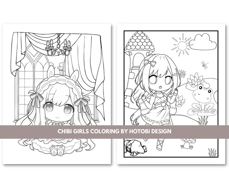 32 Printable Chibi Girls Coloring Pages for Kids Teens Adults - Etsy ...