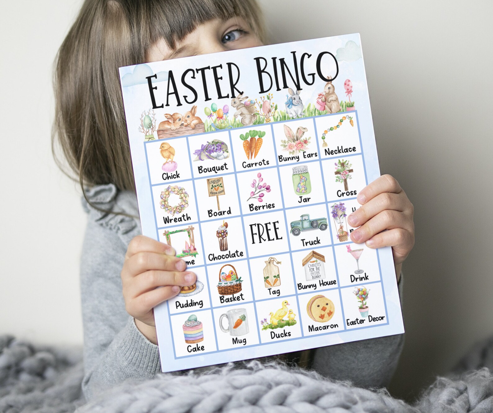 Printable Easter Bingo Game 50 Unique Bingo Cards W/labels - Etsy UK