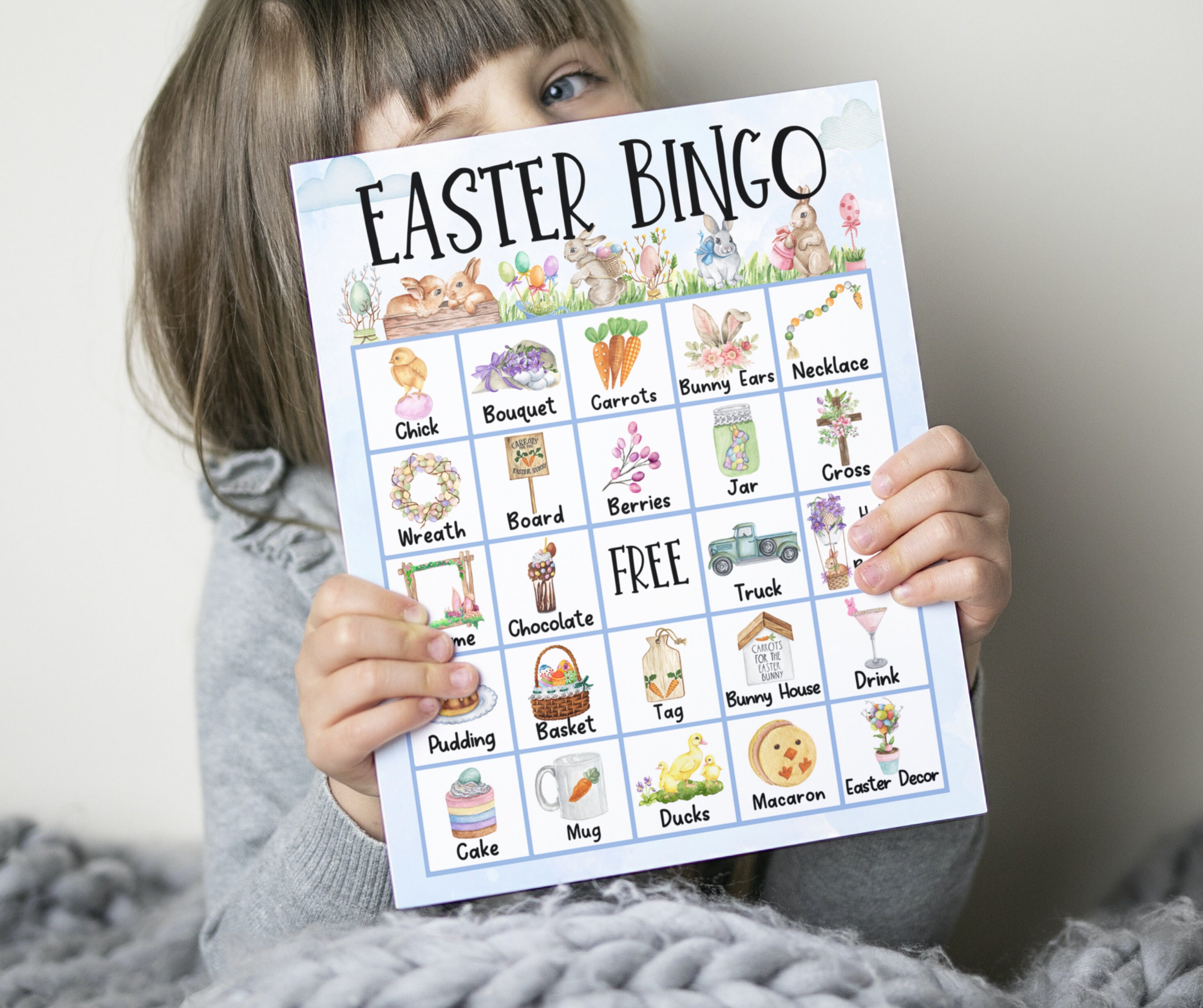Printable Easter Bingo Game 50 Unique Bingo Cards W/labels - Etsy UK
