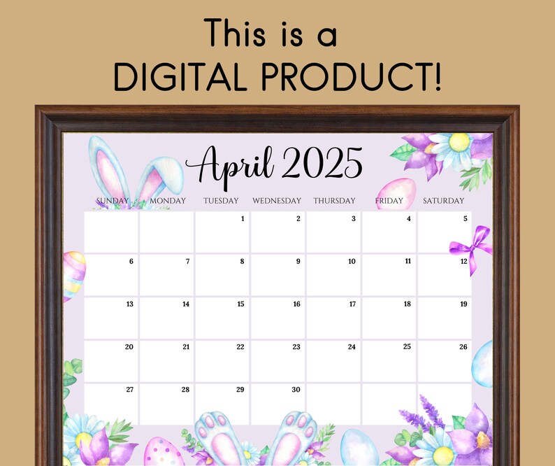 Editable April 2026 Calendar | Monthly Planner Printable PDF | School ...