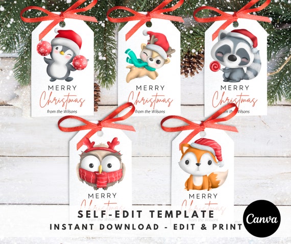 Cute Christmas Tag Template