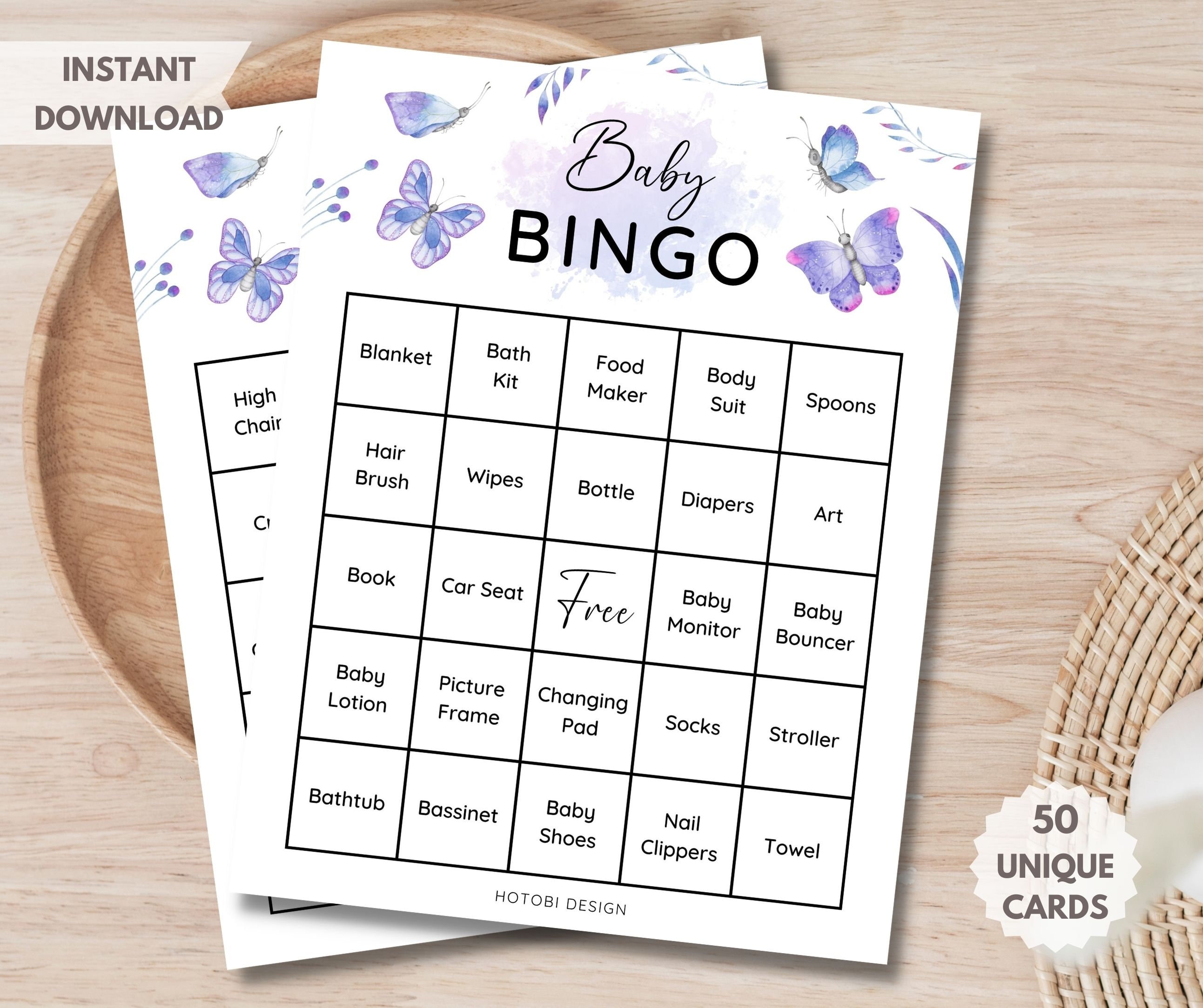 50 Prefilled Baby Shower Bingo Cards Baby Bingo Game Bonus - Etsy Canada