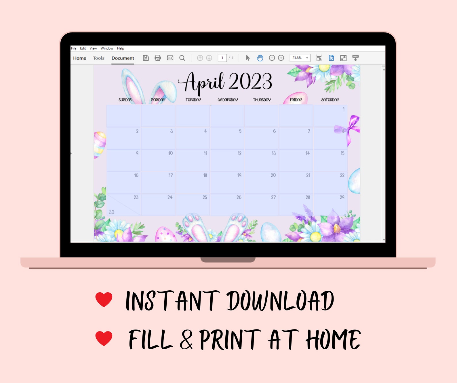 EDITABLE Big-wall Calendar 2023 Cute Printable Fillable - Etsy India