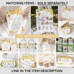 Bee Birthday Photo Poster, Bee Poster Template, Honey Bee 1st Birthday ...