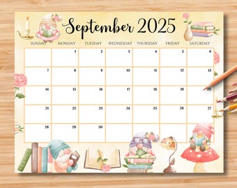 EDITABLE September 2024 Calendar, Back to School Planner With Cute Bees ...