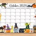 Editable October 2024 Calendar, Spooky Halloween W/ Cute Gnome ...