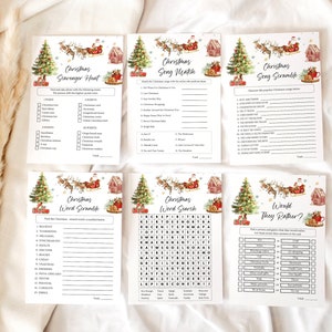 Printable Christmas Game Bundle, Christmas Party Games, Christmas Games ...