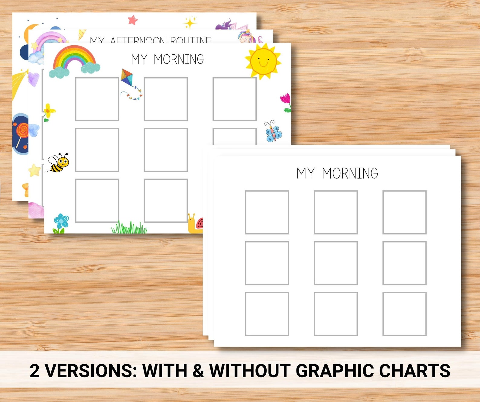 Editable Daily Routine Cards & Charts (girl), Toddler Routine Chart ...