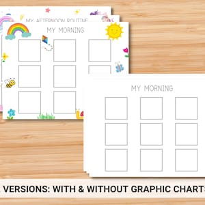 Editable Daily Routine Cards & Charts (girl), Toddler Routine Chart ...
