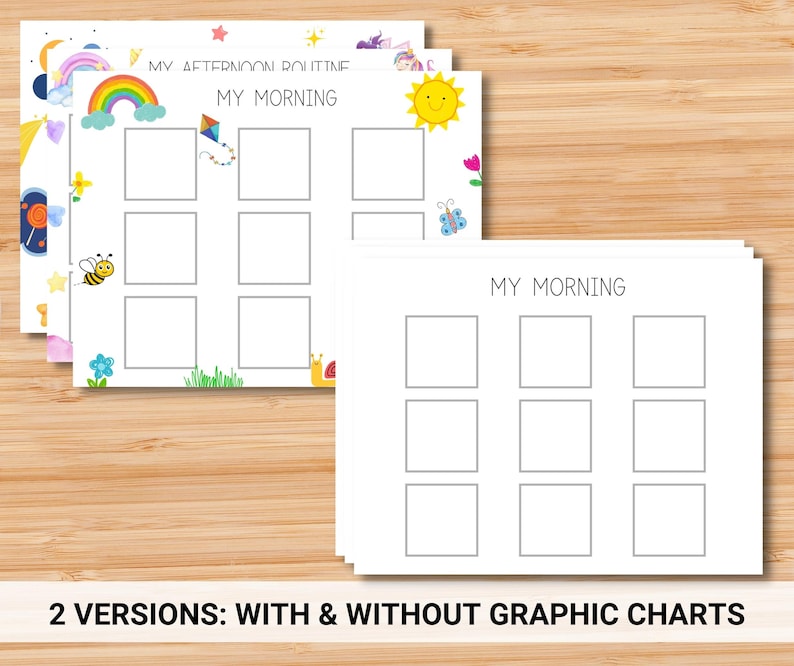 Editable Daily Routine Cards & Charts (girl), Toddler Routine Chart ...