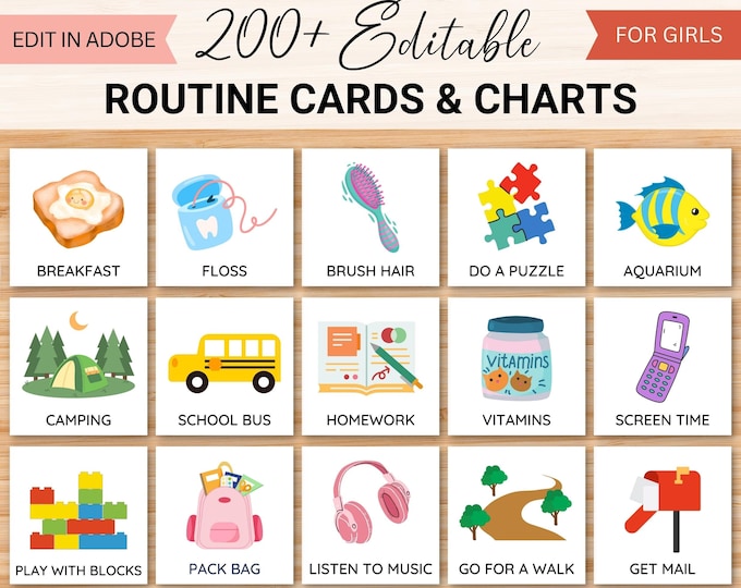 Interactive Daily Routine Visuals Teach Time Management and ...