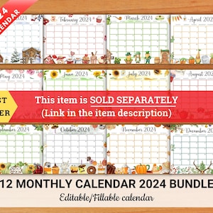 EDITABLE May 2024 Calendar, Fillable Spring Planner, Monthly Schedule ...
