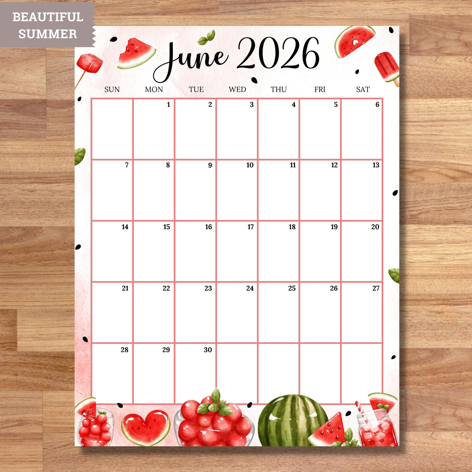 Editable 2026 Vertical Calendar | Portrait Monthly Planner PDF ...