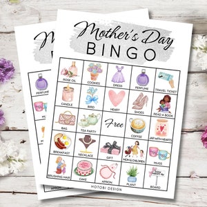 Printable Mother's Day Bingo, 50 Unique Bingo Cards W/labels, Mother's ...