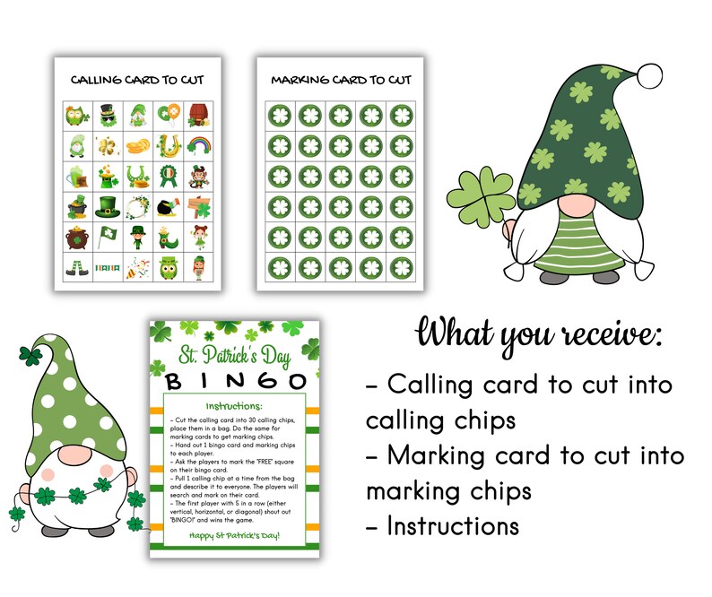 Printable St. Patrick's Day Bingo 30 Unique Bingo Cards - Etsy
