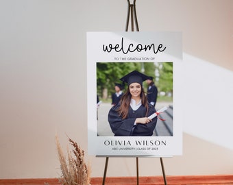 Graduation Party Welcome Sign Template, Graduation Party Welcome Poster ...