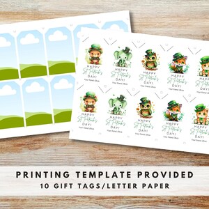 EDITABLE St. Patrick's Day Gift Tag, St Patrick's Day Tag W/ Cute ...