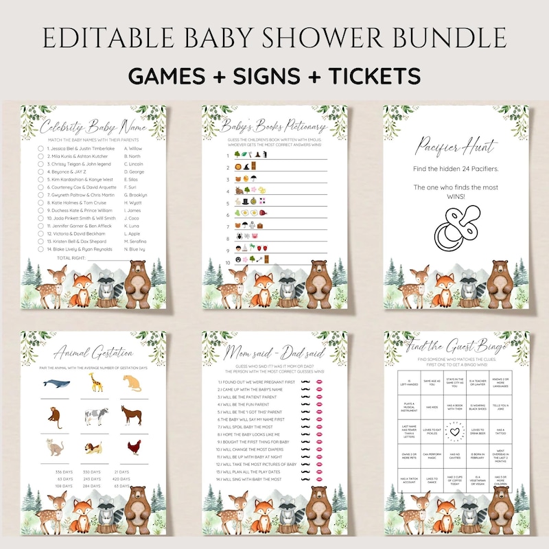 Animal Baby Shower - Etsy