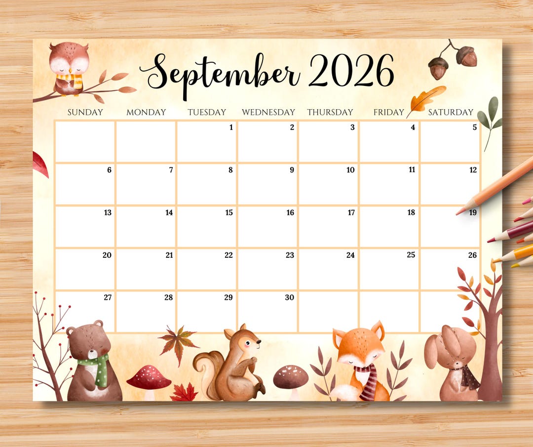 Editable September 2026 Calendar | Monthly Planner Printable PDF ...