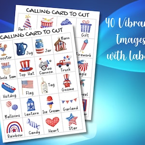50 Patriotic Bingo Game Cards, 4th of July Bingo, Independence Day ...