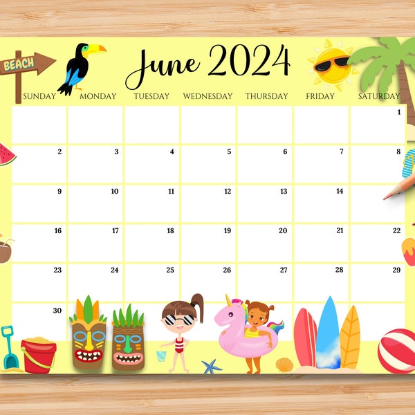 Summer 2024 Calendar - Etsy