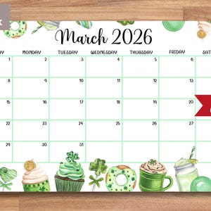 EDITABLE 2026 Calendar Bundle, Legal Size (14x8.5in), Cute Printable ...