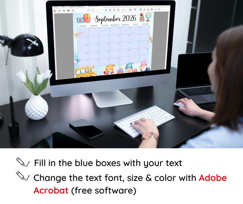 Editable September 2026 Calendar | Monthly Planner Printable PDF ...