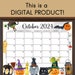 Editable October 2024 Calendar, Spooky Halloween W/ Cute Gnome ...