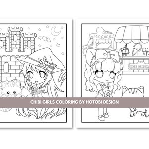 32 Printable Chibi Girls Coloring Pages for Kids Teens Adults, Kawaii ...