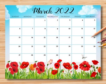 2022 Poppy Calendar | Etsy