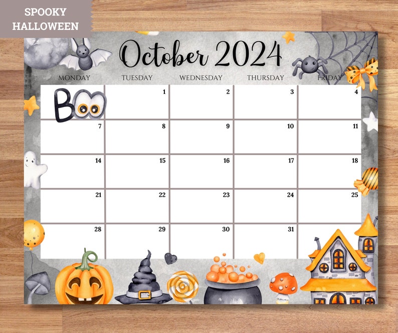 EDITABLE Monthly Calendar 2024 Bundle monday-friday - Etsy Canada
