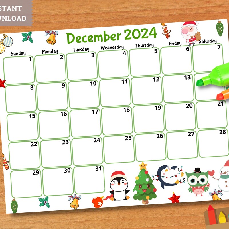 Homeschool Wall Calendar - Etsy