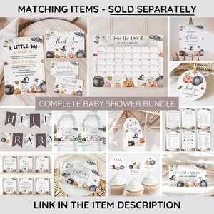 EDITABLE A Little Boo Baby Shower Decor, Cute Halloween Ghost Sign ...