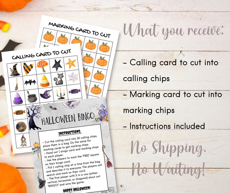 Printable Halloween Bingo 30 Unique Halloween Bingo Cards - Etsy